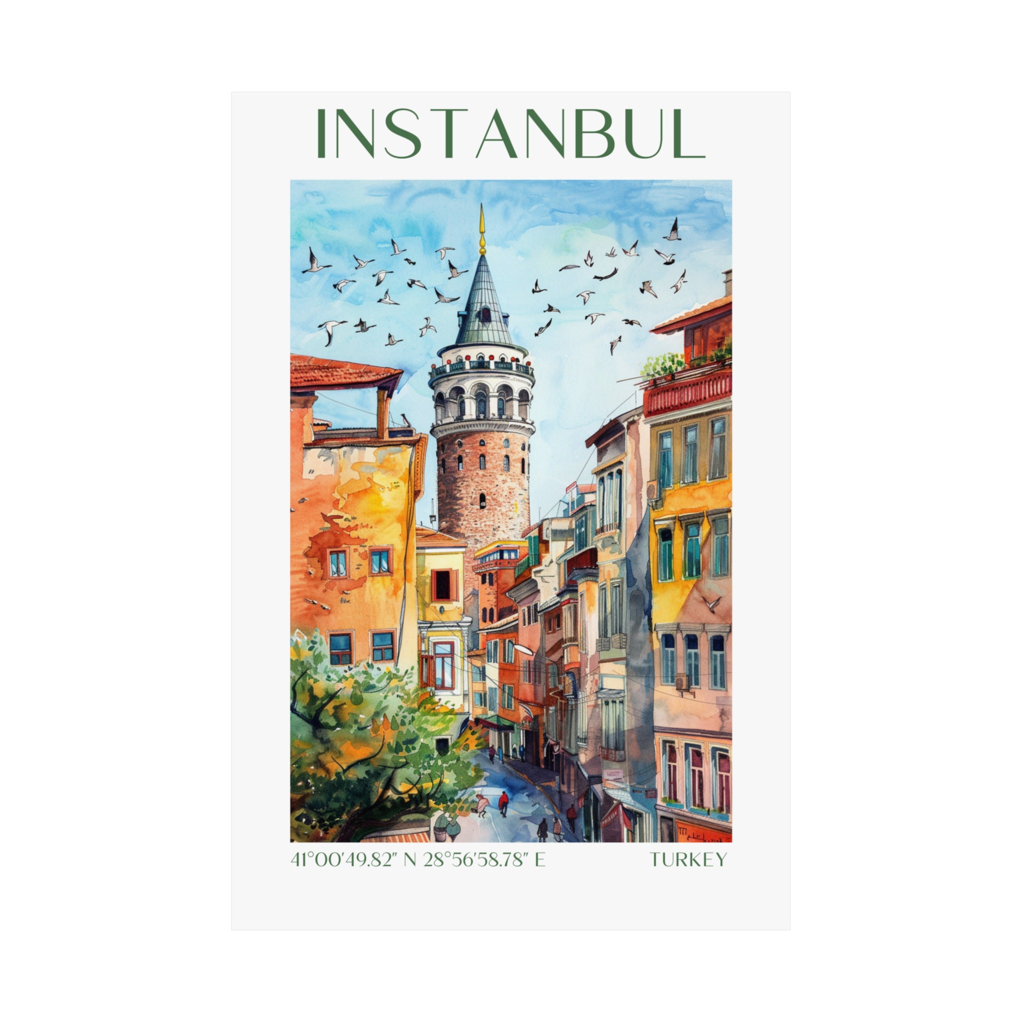 Turkey Travel Poster, Istanbul Print, Istanbul Wall Art, Istanbul ...