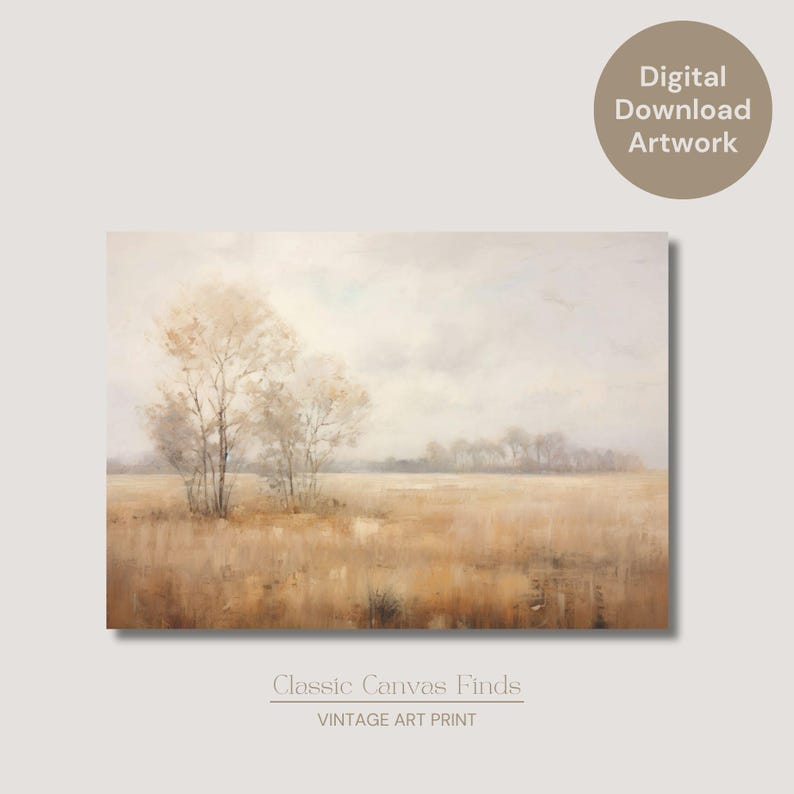 Minimalist Landscape Printable | Neutral Wall Art | Soft Earthy Tones ...