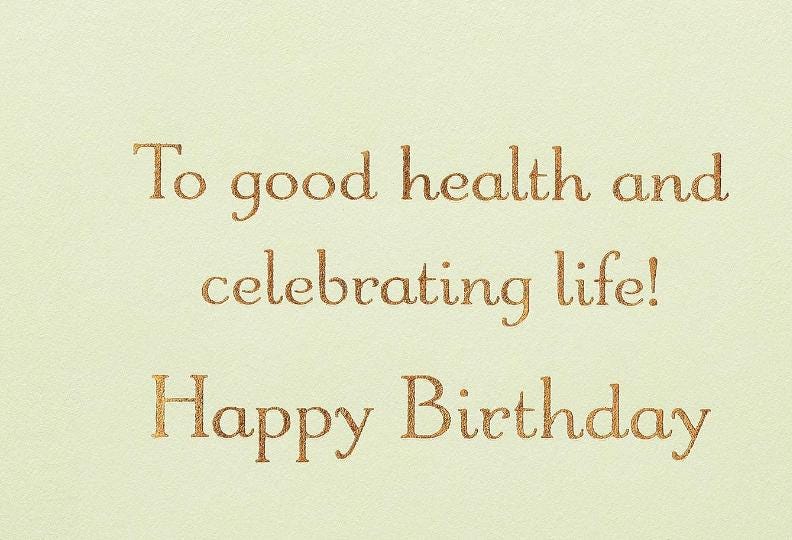 Papyrus Birthday Card, to Good Health - Etsy