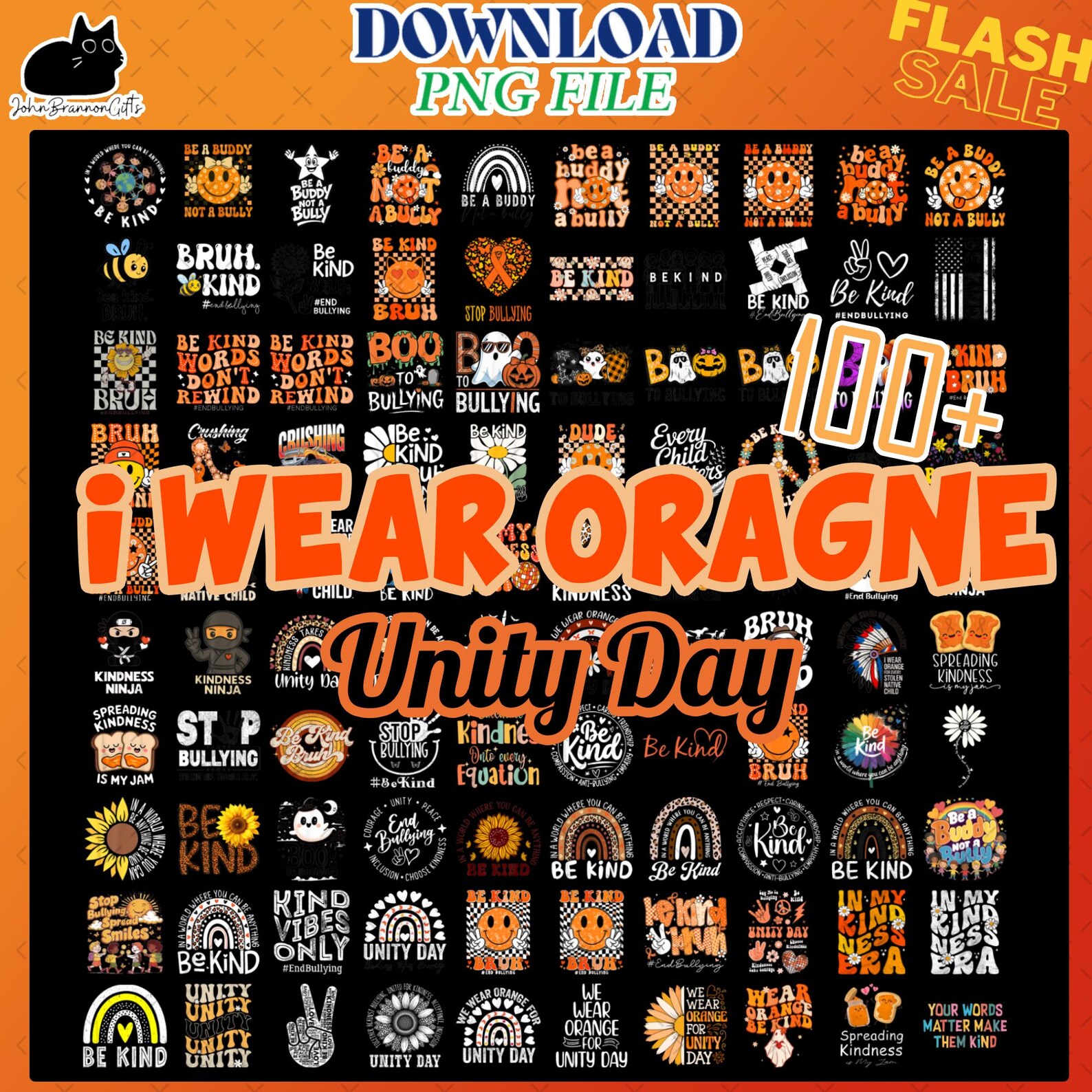 100 Unity Day Orange Svg Png Bundle, Unity Orange Shirt Design, Unity ...