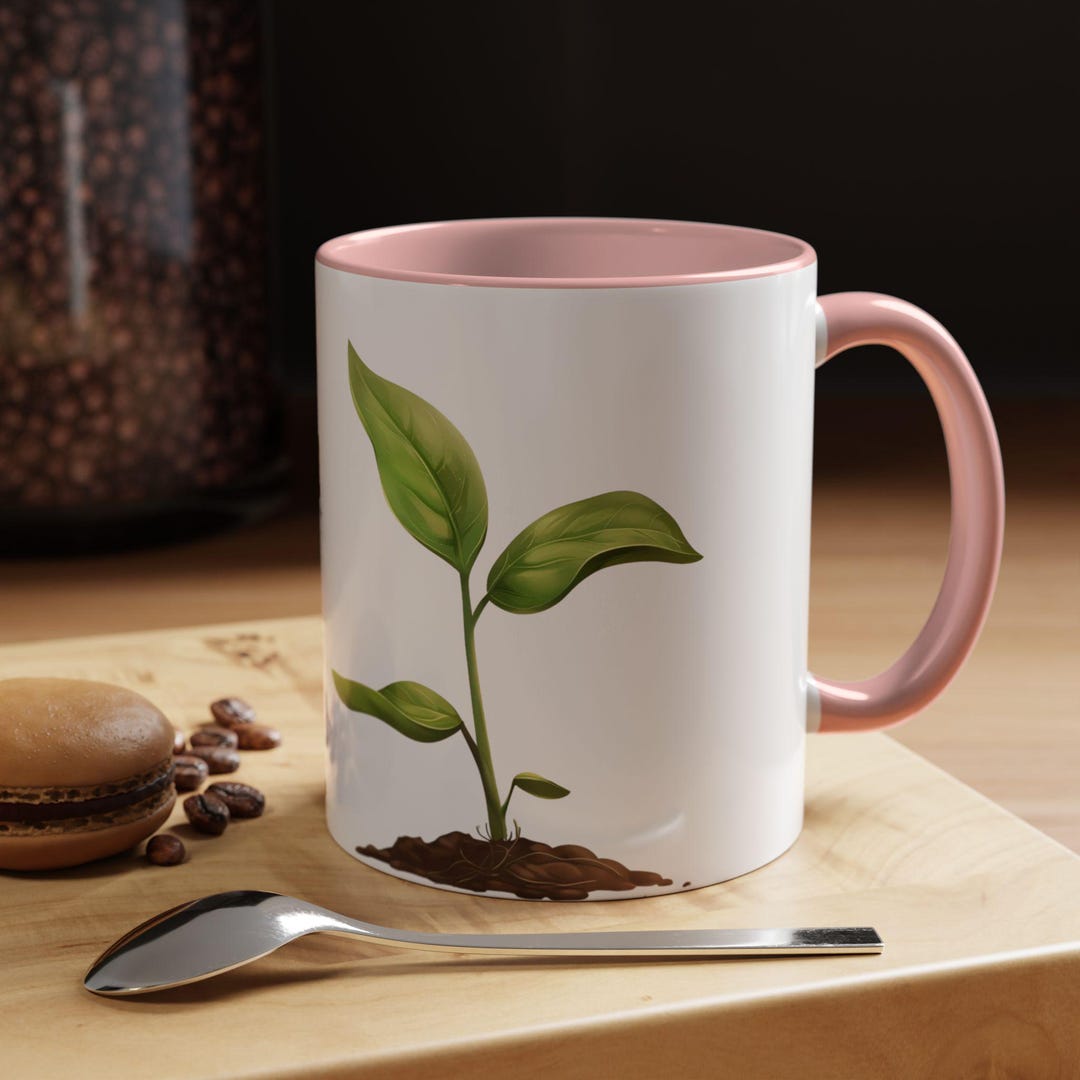 Green Sprout Plant Mug: Nature Lover Gift, Gardener Present (11oz) - Etsy