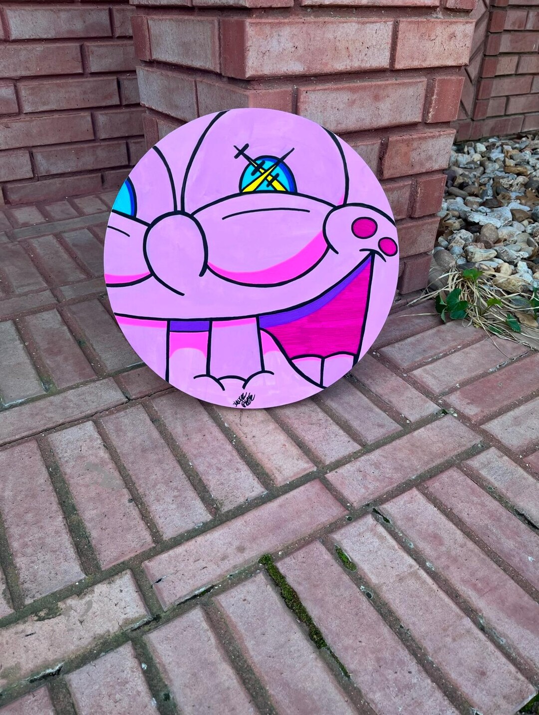 Pink Pop Art Spongebob-inspired Circular Canvas - Etsy