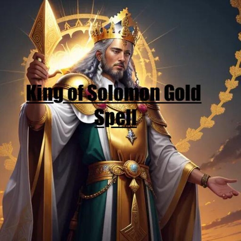 King of Solomon Gold Spell - Etsy
