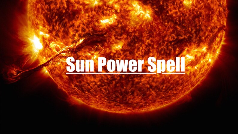 Sun Power Spell - Etsy