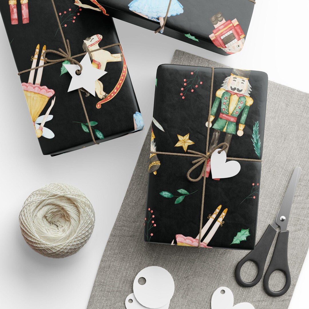 Nutcracker Christmas Wrapping Paper, Nutcracker Wrapping Paper, Holiday ...
