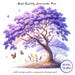 Watercolor Jacaranda Tree Clipart: Floral PNG & JPEG Files (digital ...