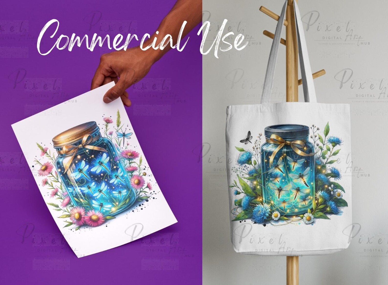 High Quality Glowing Fireflies in a Clear Glass Jar, Blue Fireflies in ...