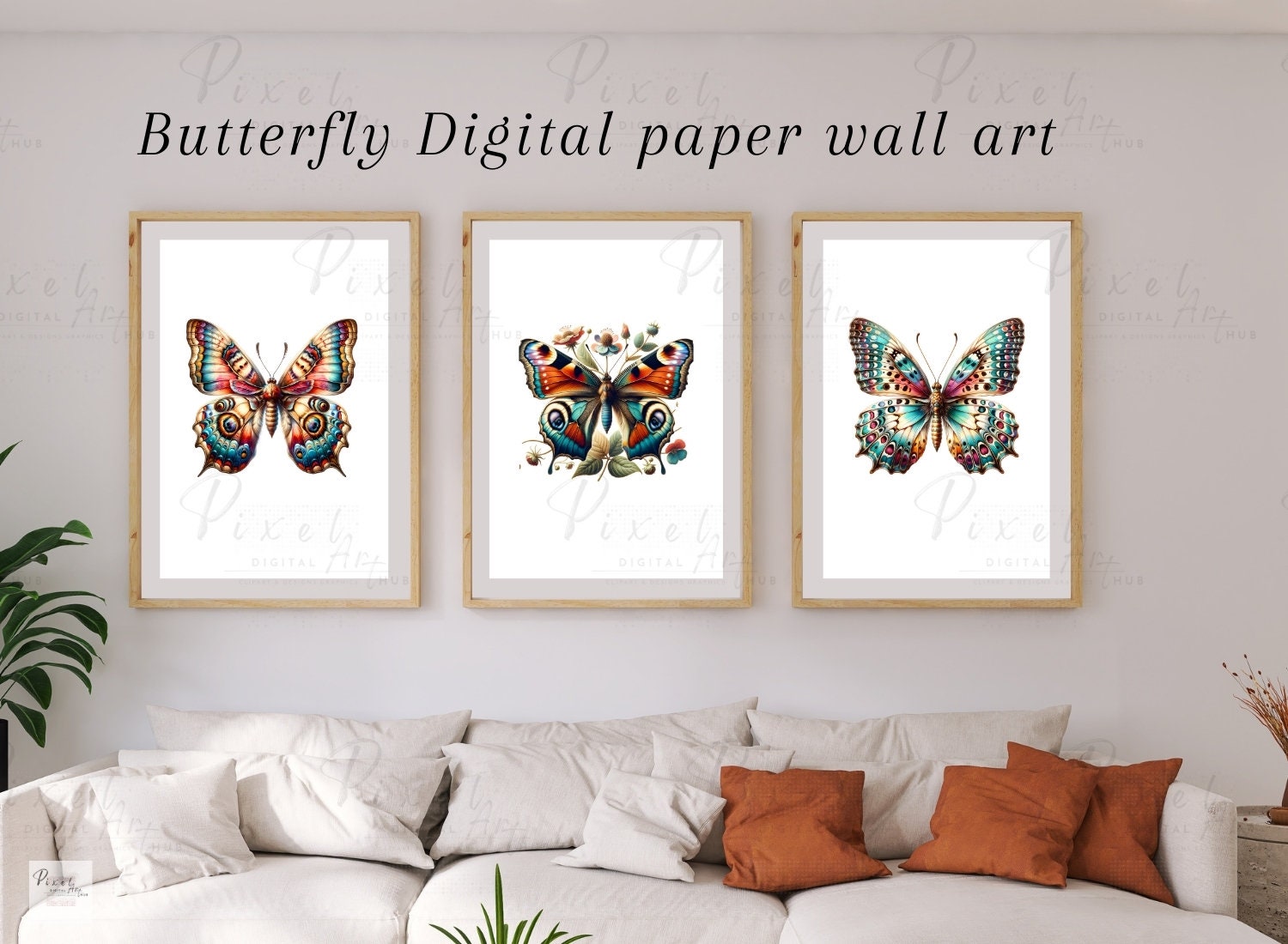 Vintage Butterfly Digital Paper Collection, Vintage Printable Scrapbook ...