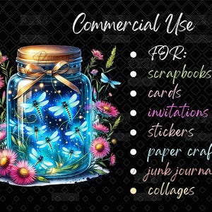 Blue Fireflies Clipart: Glowing Jar PNG Set (digital Download) - Etsy