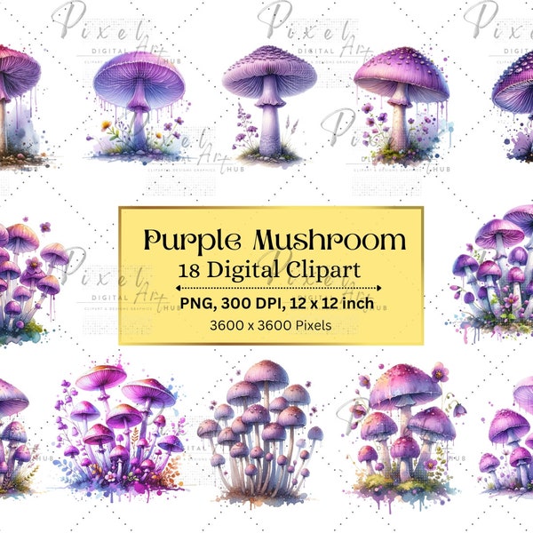 Purple Mushroom - Etsy
