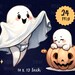 Halloween Ghost Clipart: Funny Watercolor Pngs (digital Download) - Etsy