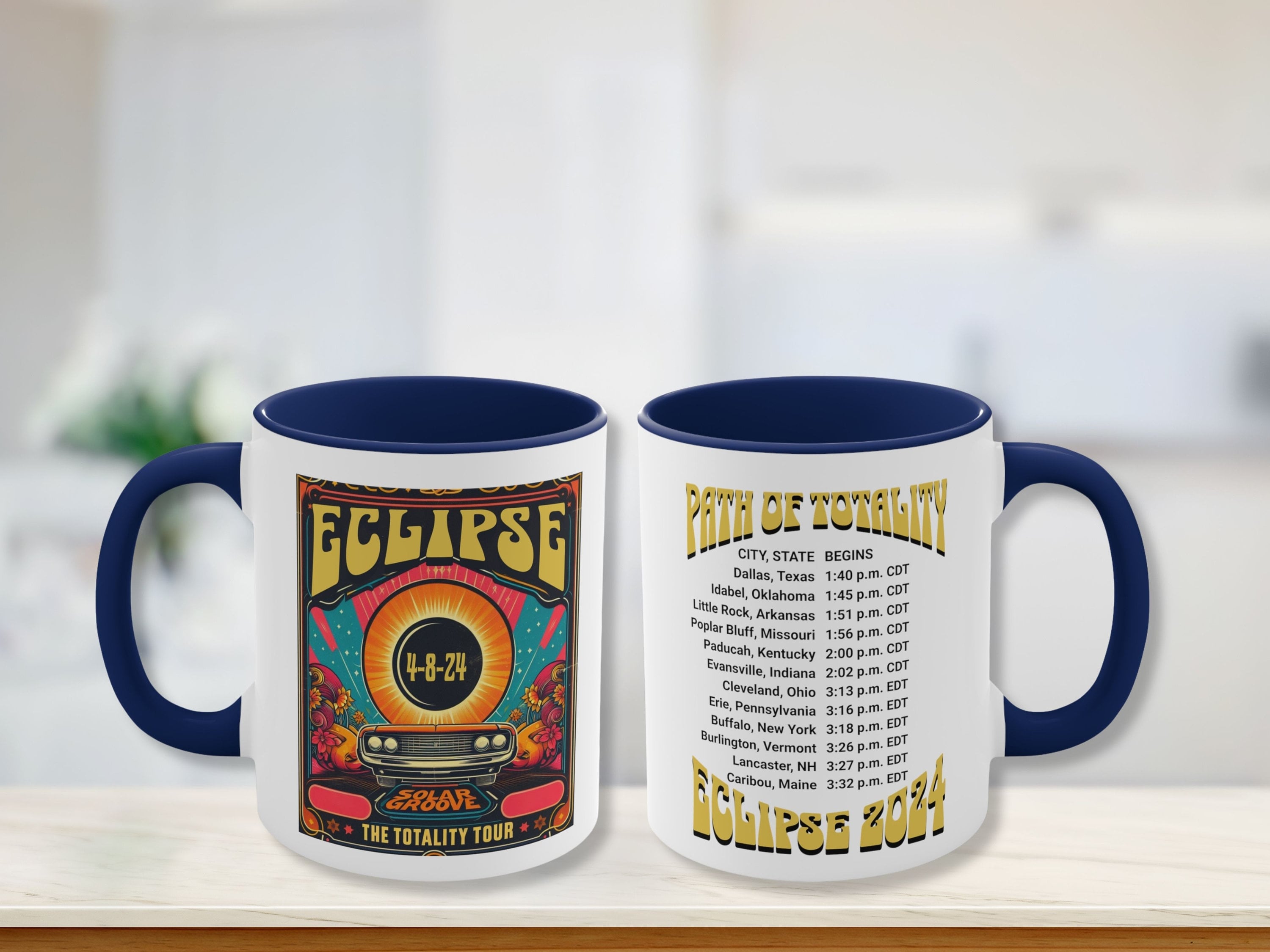 2024 Total Solar Eclipse Commemorative Mug Colorful Keepsake Cup With ...