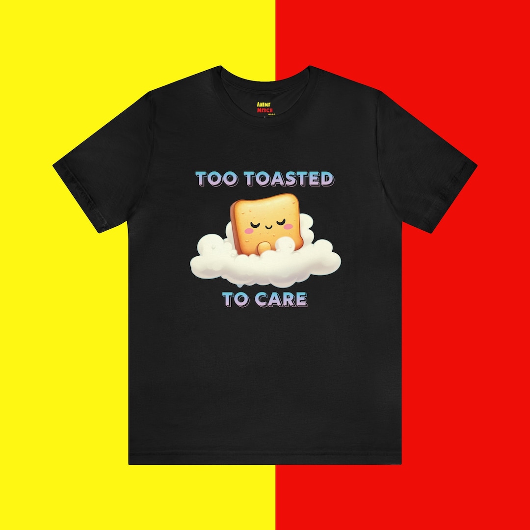 Cute Kawaii Style Lazy Boring Day Lazy Toast Too Toasted to Care - Etsy
