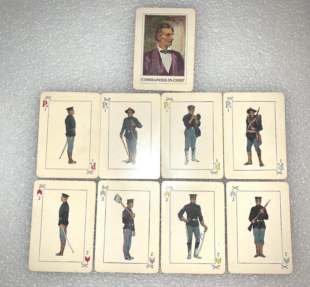 Antique Dutton's Military Cards "military Whist" Deck Abraham Lincoln ...