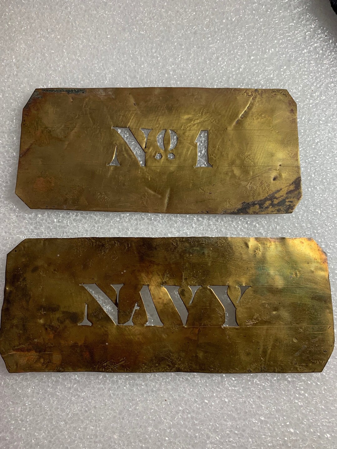 Antique Pair of U.S Navy Civil War Brass Templates-navy and No. 1 - Etsy