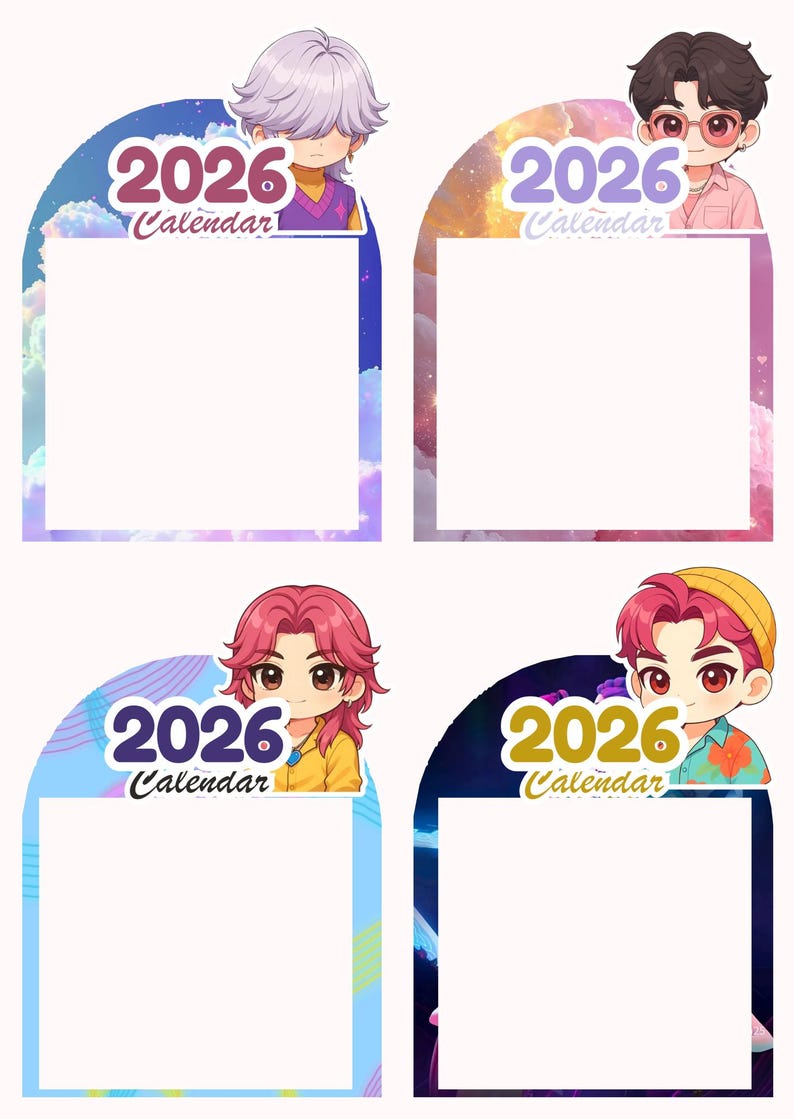 KDH 2026 Mini Calendar Template | Kpop Fridge Magnet, Wall or Desk ...