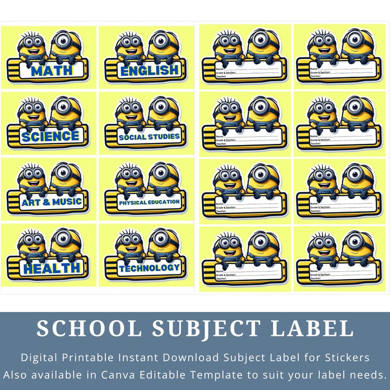Subject Notebook Designs - Etsy