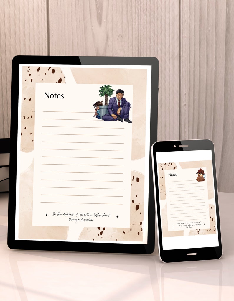 Detective Conan Anime Digital Download Printable Customizable Memo Pad ...