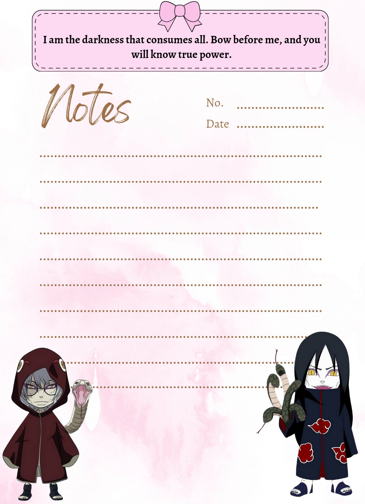 Villains Edition of Naruto and Boruto Anime Digital Printable ...