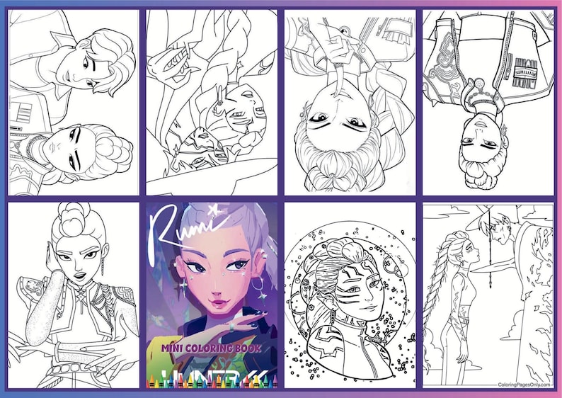 KPOP Coloring Book PDF | Mini KDH Instant Download | Cute Anime Style ...