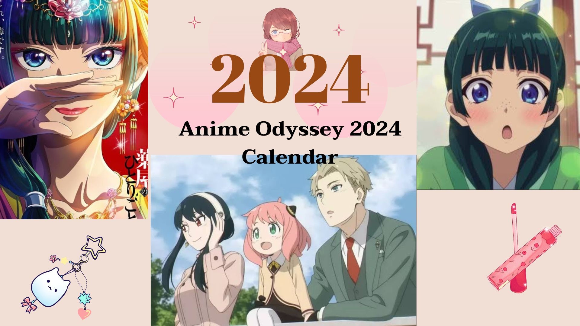 Anime-inspired 2024 Digital Printable Calendar A Lucky Year in Color - Etsy