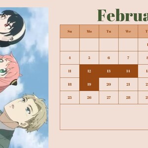 Anime-inspired 2024 Digital Printable Calendar A Lucky Year in Color - Etsy