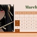 Anime-inspired 2024 Digital Printable Calendar A Lucky Year in Color - Etsy