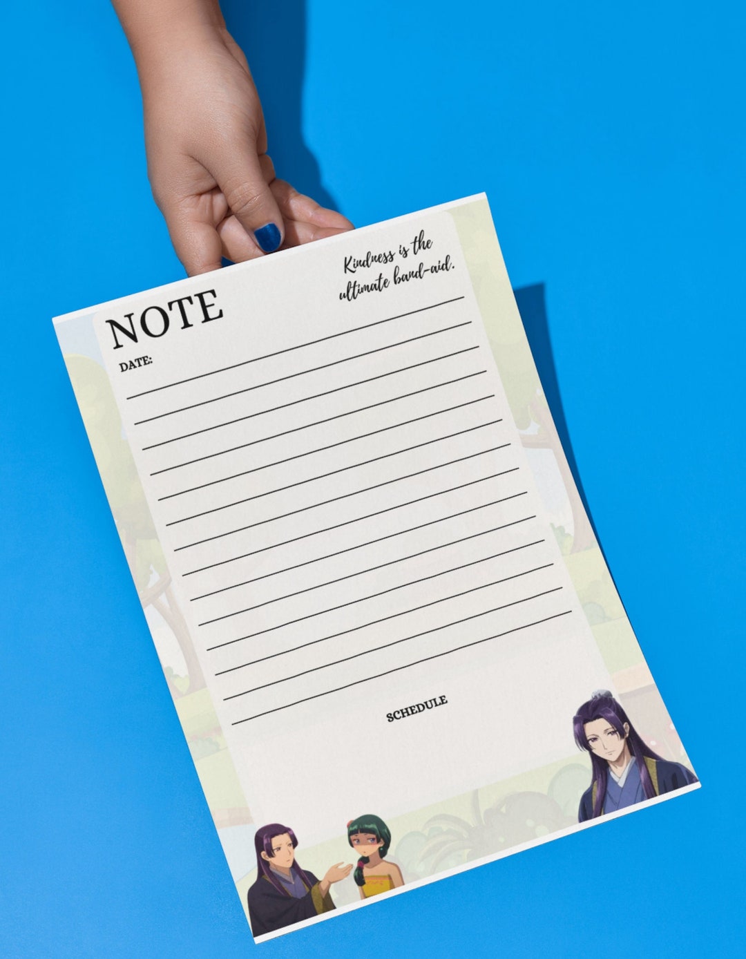 Anime Digital Printable Instant Download Memo Pad Notepad Journal ...