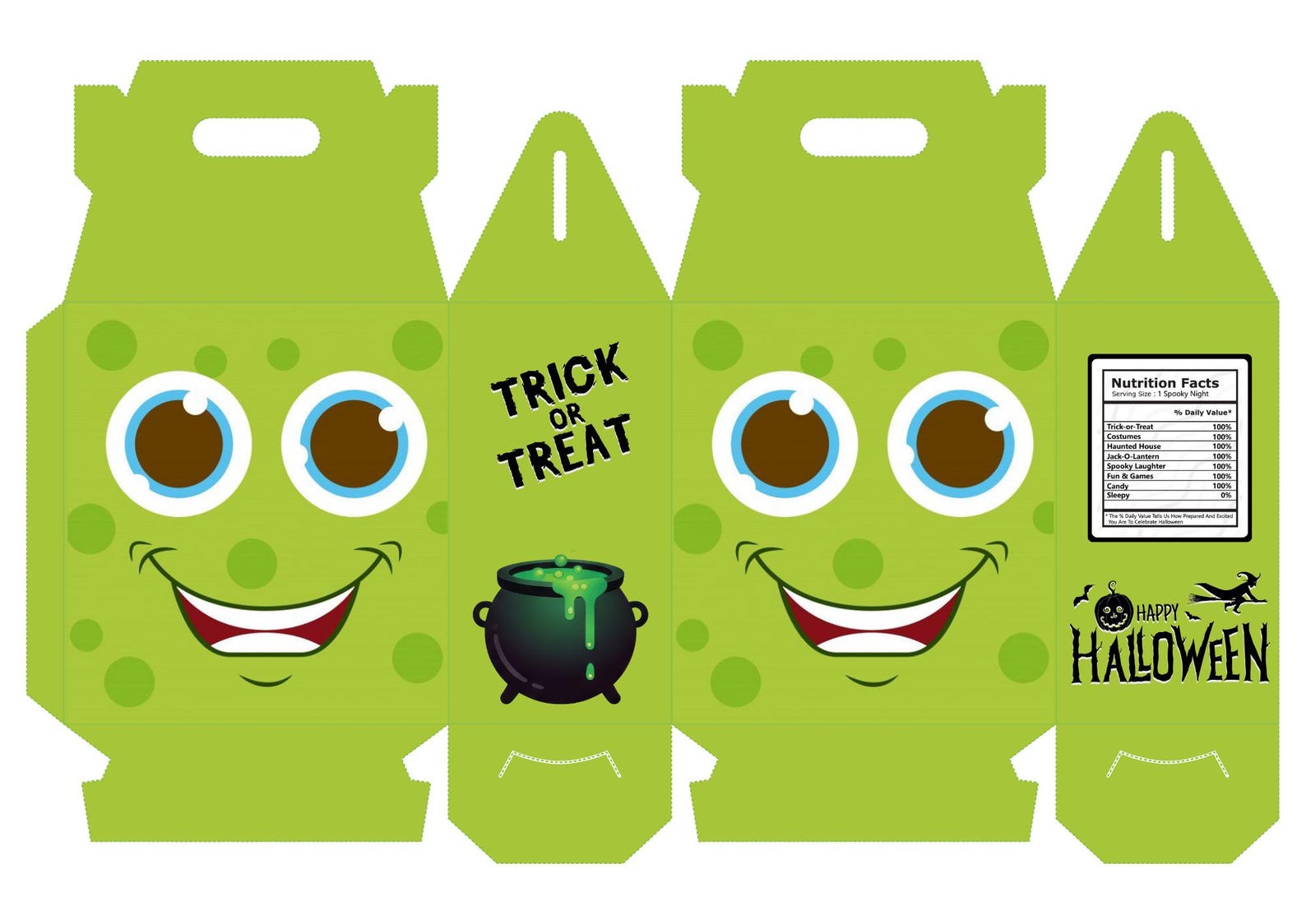 Halloween Trick or Treat Box PDF | Instant Download Printable Party ...