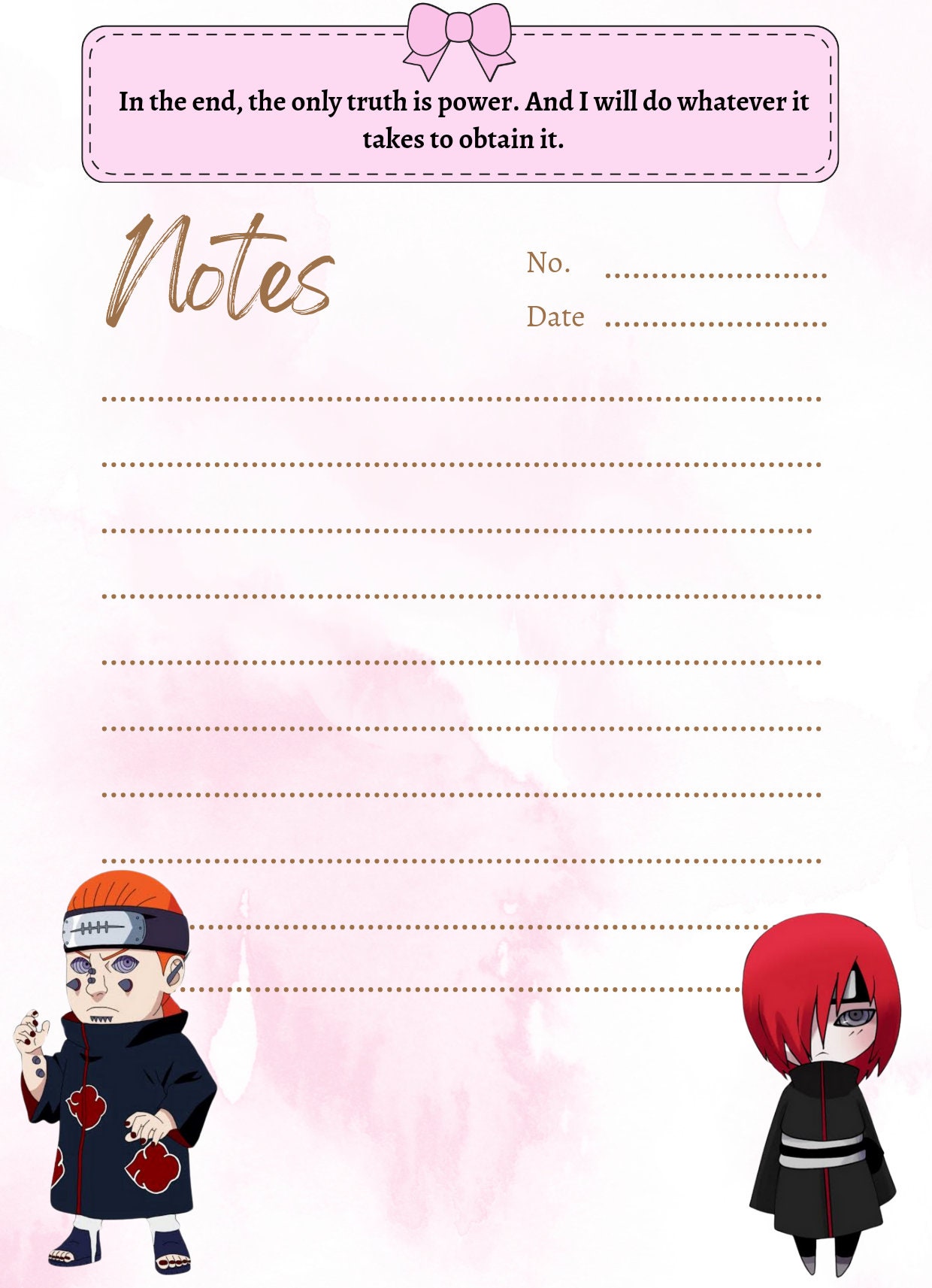 Villains Edition of Naruto and Boruto Anime Digital Printable ...