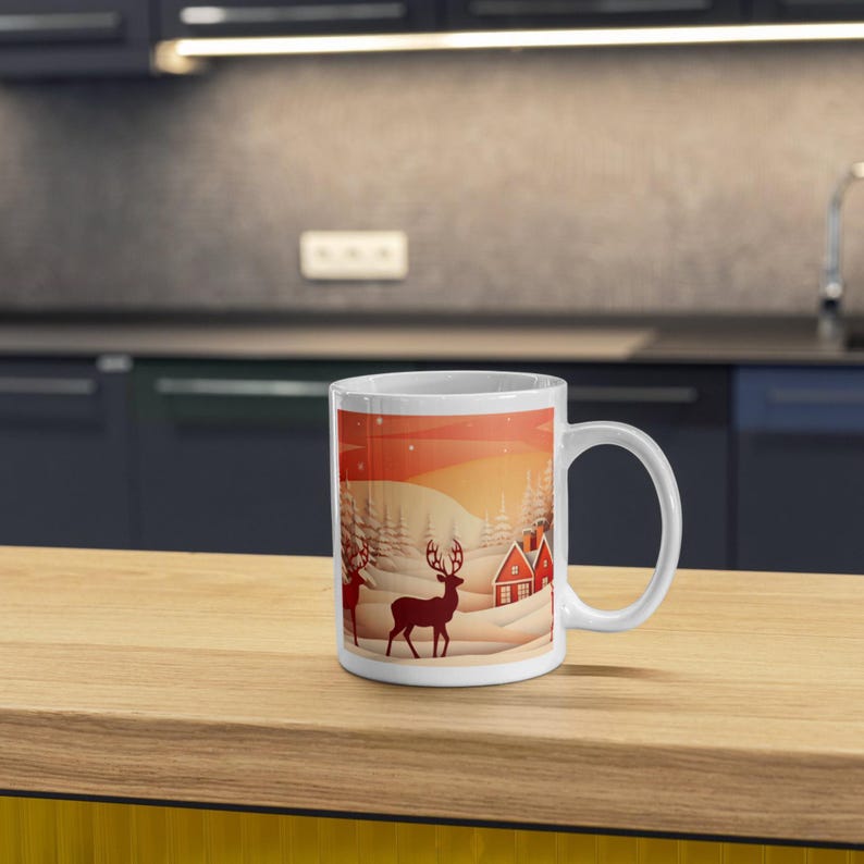 20 Creative Christmas Mug Canva Template | Festive Editable Mug Wraps ...