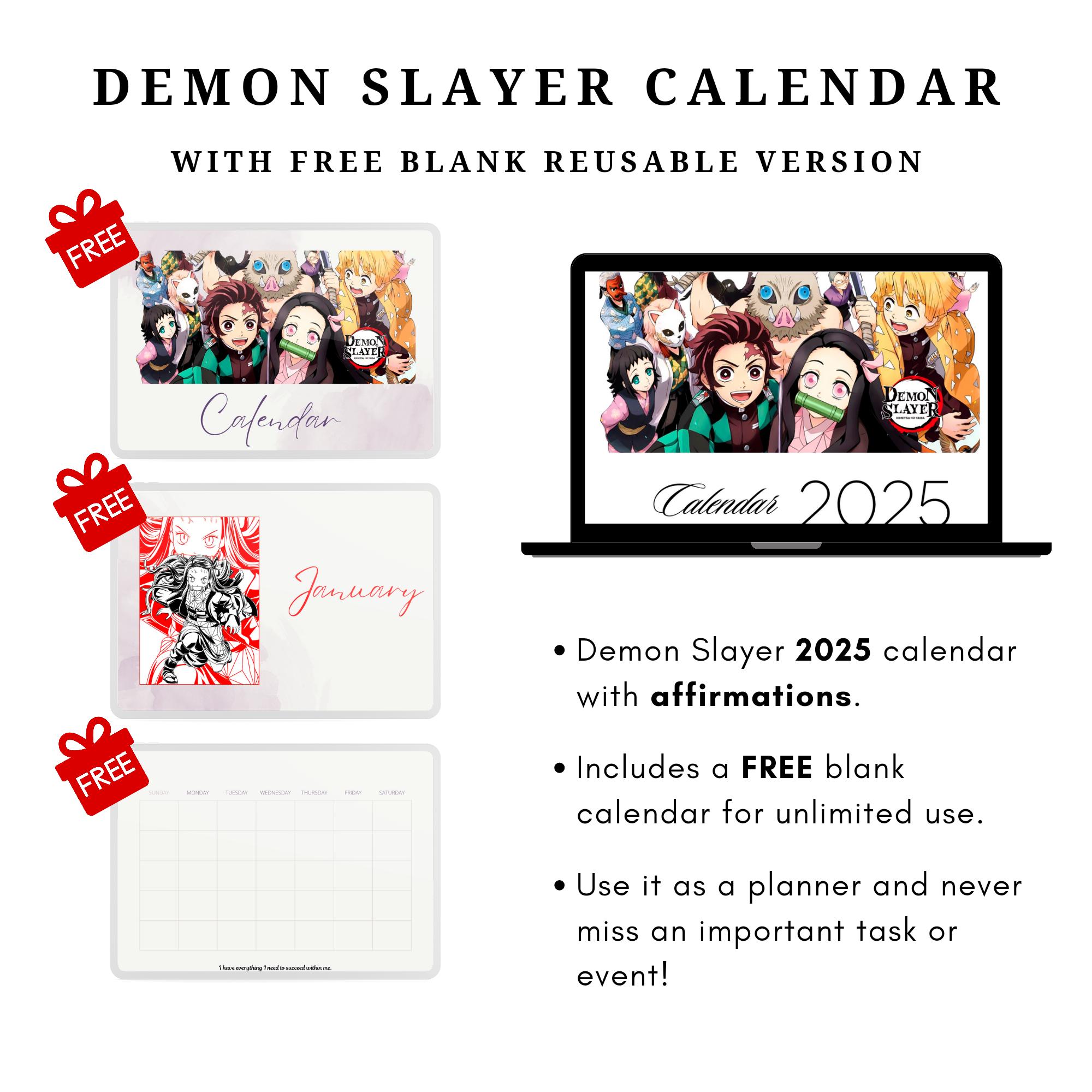 Kimetsu No Yaiba Demon Slayer Anime Digital Printable Instant Download ...