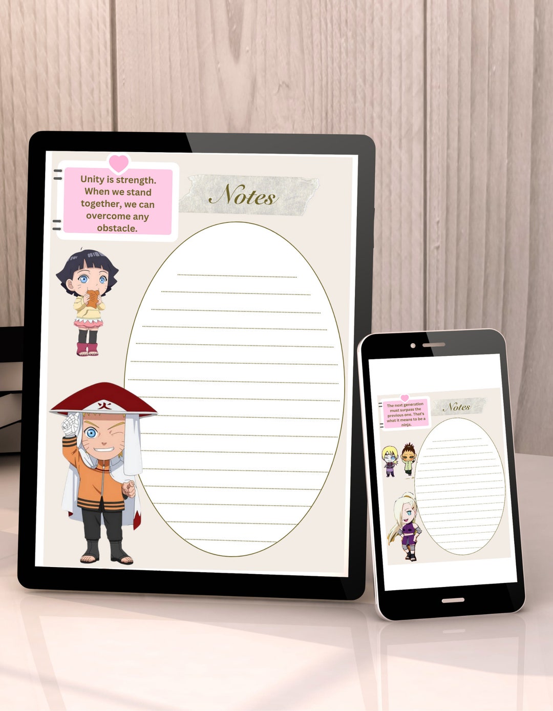 Anime Digital Printable Instant Download Memo Pad Notepad Journal ...