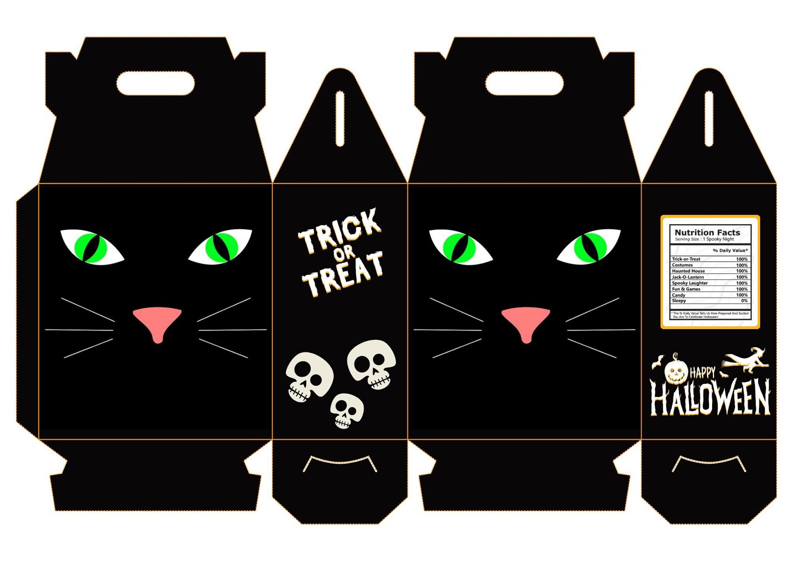 Halloween Trick or Treat Box PDF | Instant Download Printable Party ...