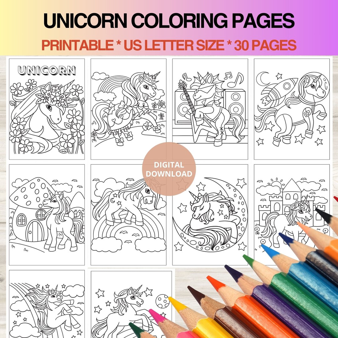 Unicorn Coloring Pages, Printable Unicorn Coloring Sheets, Coloring Fun ...