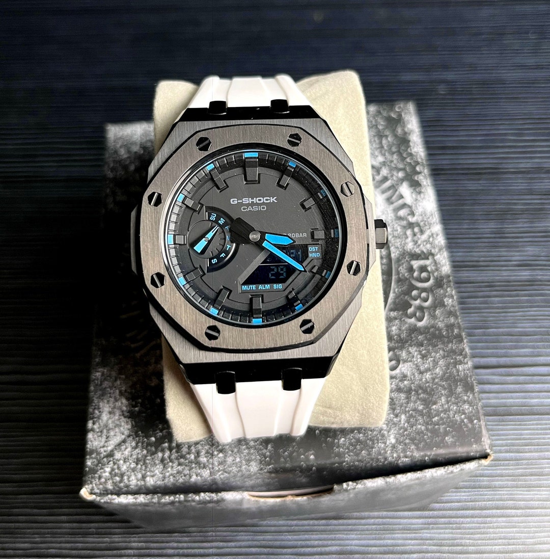 Casio G-SHOCK Custom Royal Oak casio Oak GA-2100-1A2 Black Dial With ...