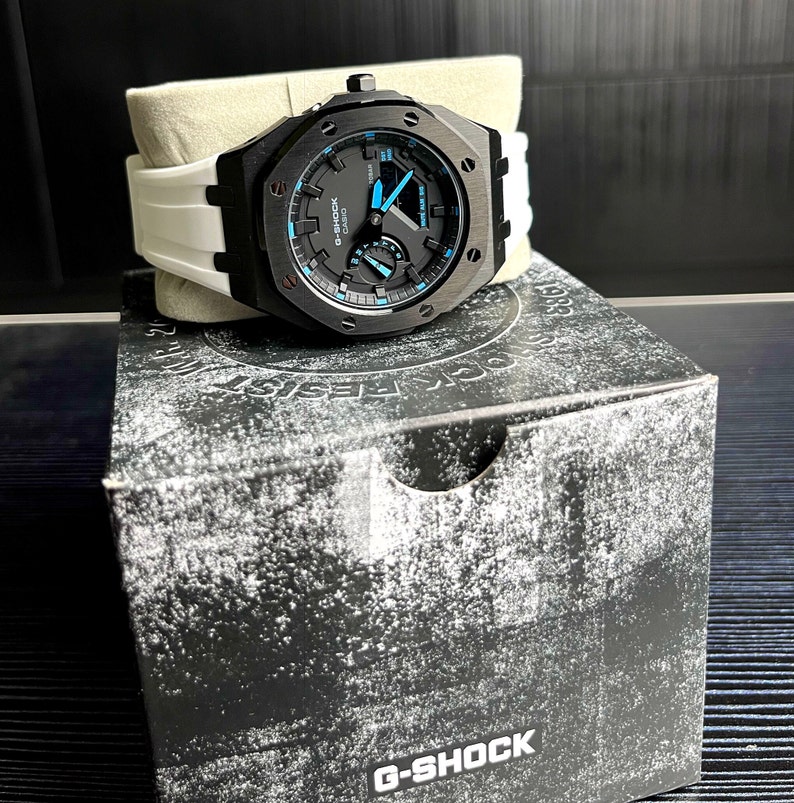 Casio G-SHOCK Custom Royal Oak casio Oak GA-2100-1A2 Black Dial With ...