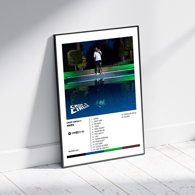Nines Crop Circle 3 Album Cover Print Poster Minimalist Album Cover ...