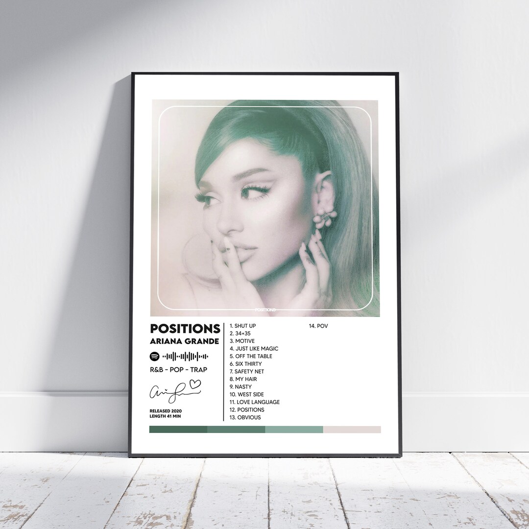 Ariana Grande Positions Album Cover Print Poster Minimalist Album Cover ...