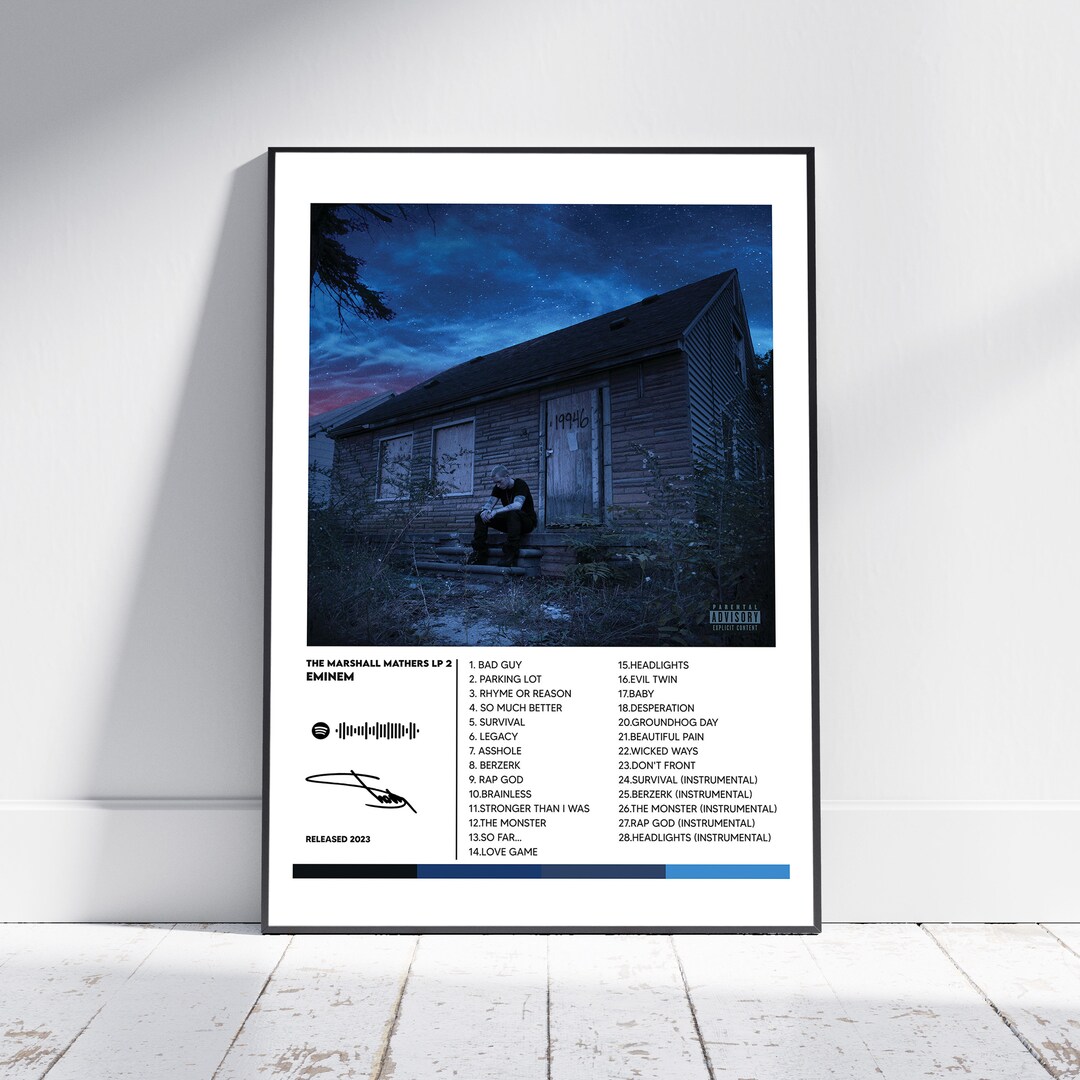 Eminem the Marshall Mathers Lp 2 Album Cover Print Poster Minimalist ...