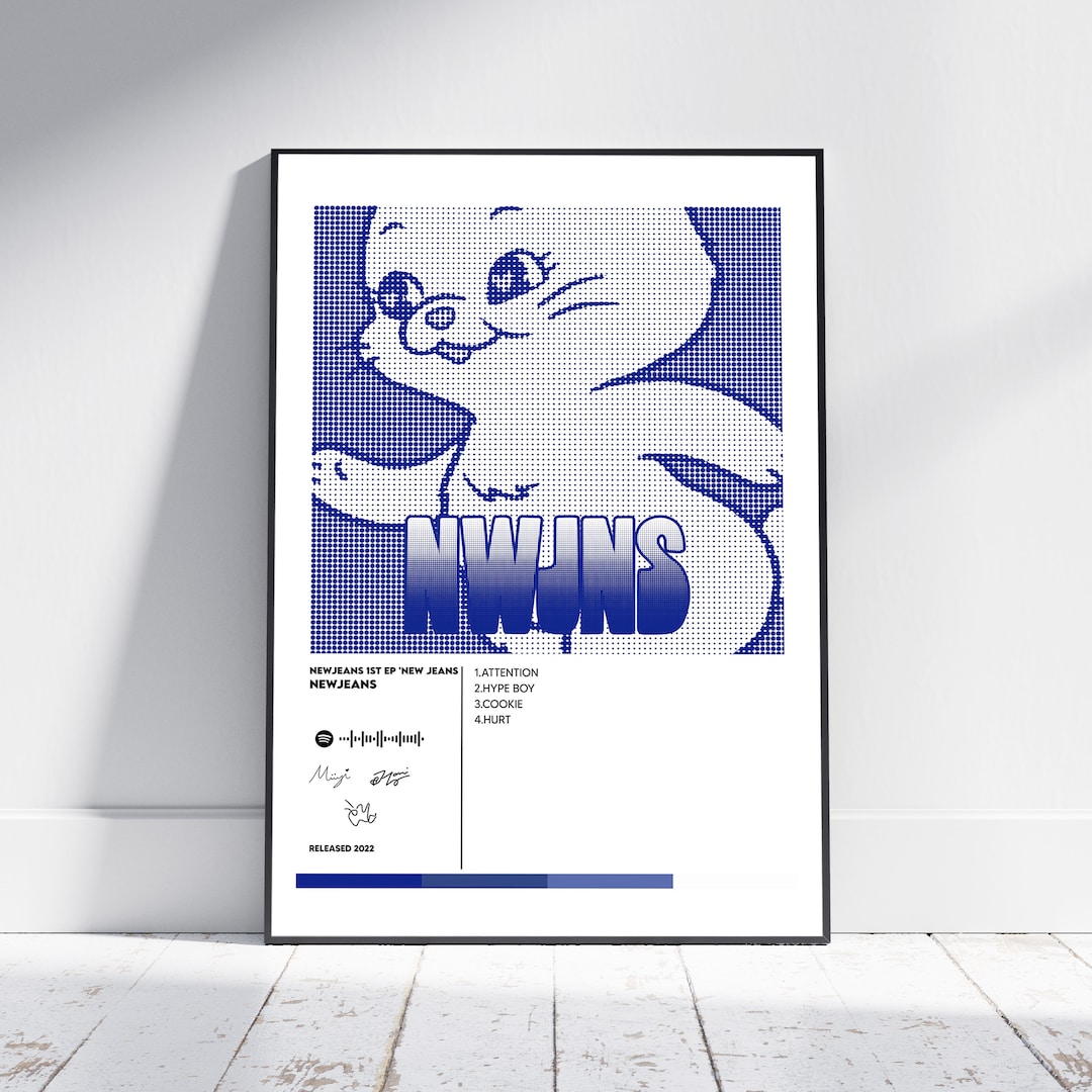Newjeans Newjeans 1st Ep 'new Jeans Album Cover Print Poster Minimalist ...