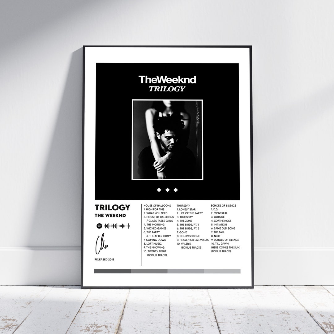 The Weeknd Trilogy Album Cover Print Poster Minimalist Album Cover ...