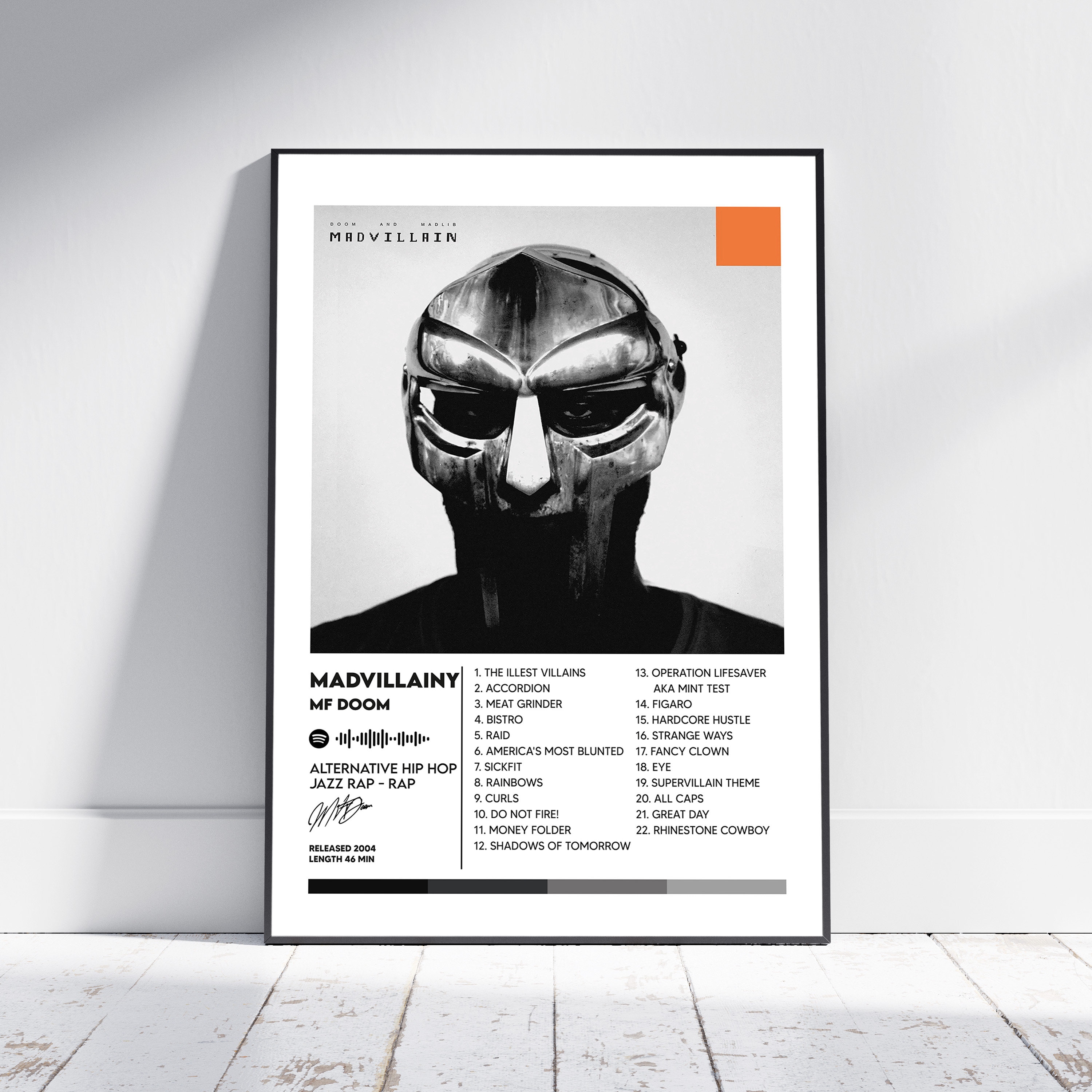 Mf Doom Madvillainy Album Cover Print Poster Minimalist Album Cover ...