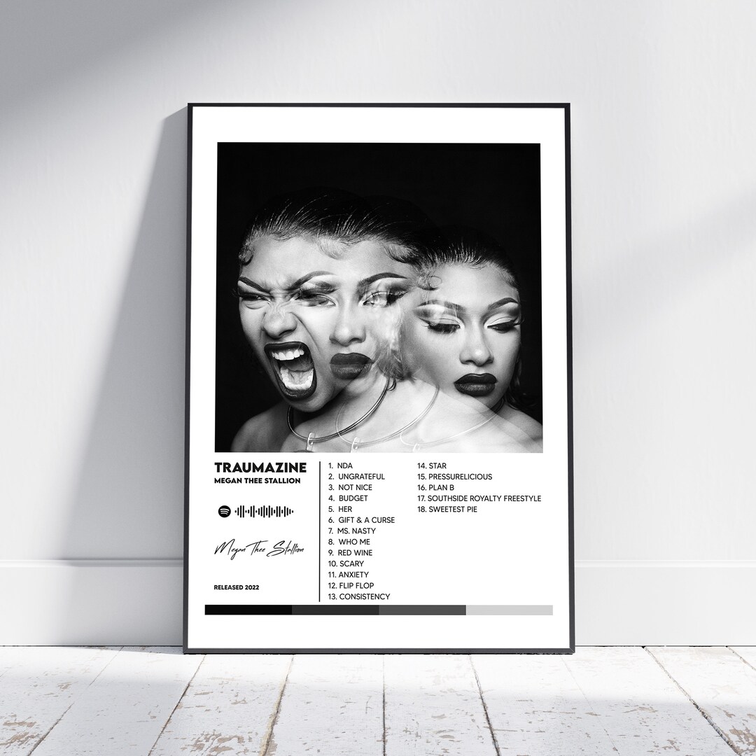 Megan Thee Stallion Traumazine Album Poster / Album Cover Poster ...