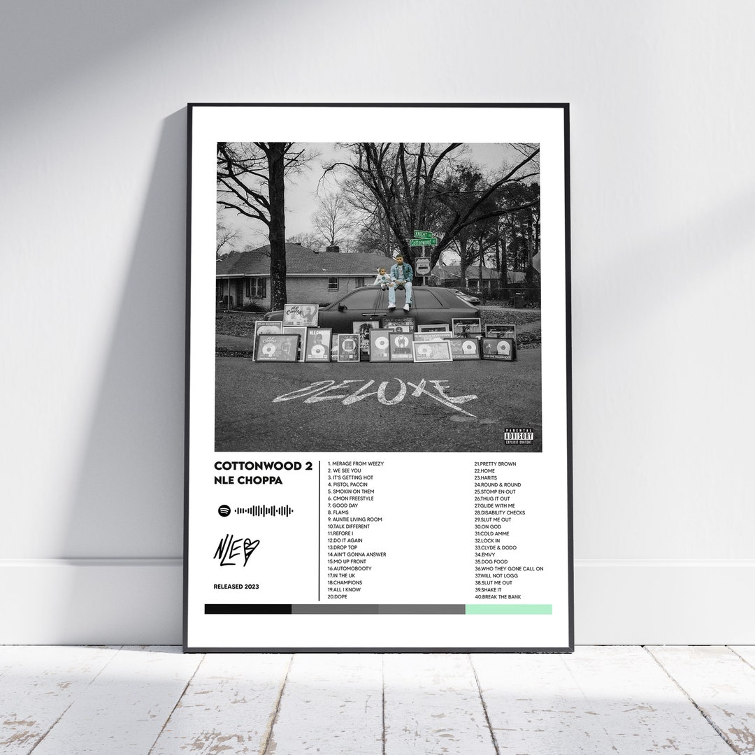 Nle Choppa Cottonwood 2 Album Cover Print Poster Minimalist Album Cover ...