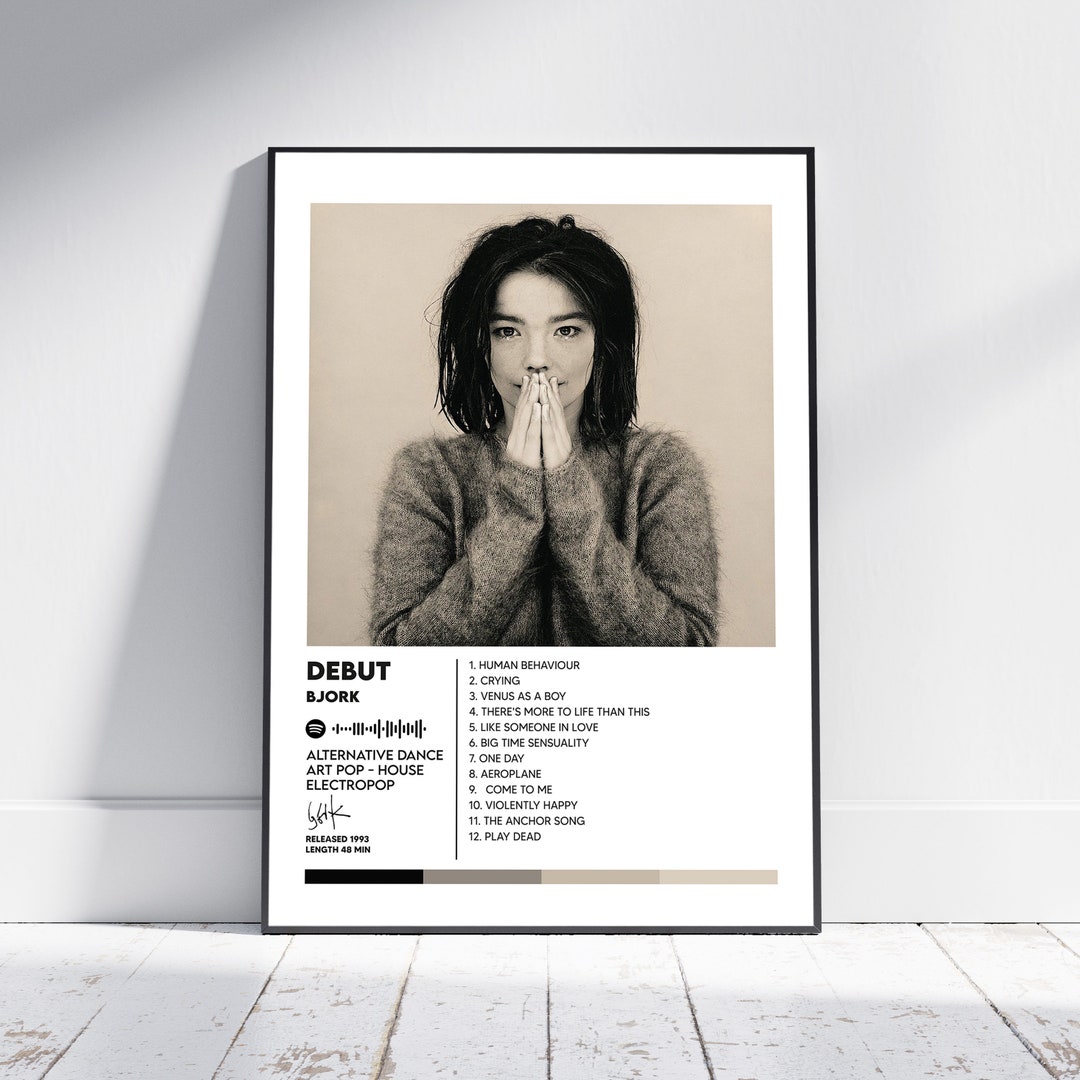 Bjork Debut Album Cover Print Poster Minimalist Album Cover Poster ...