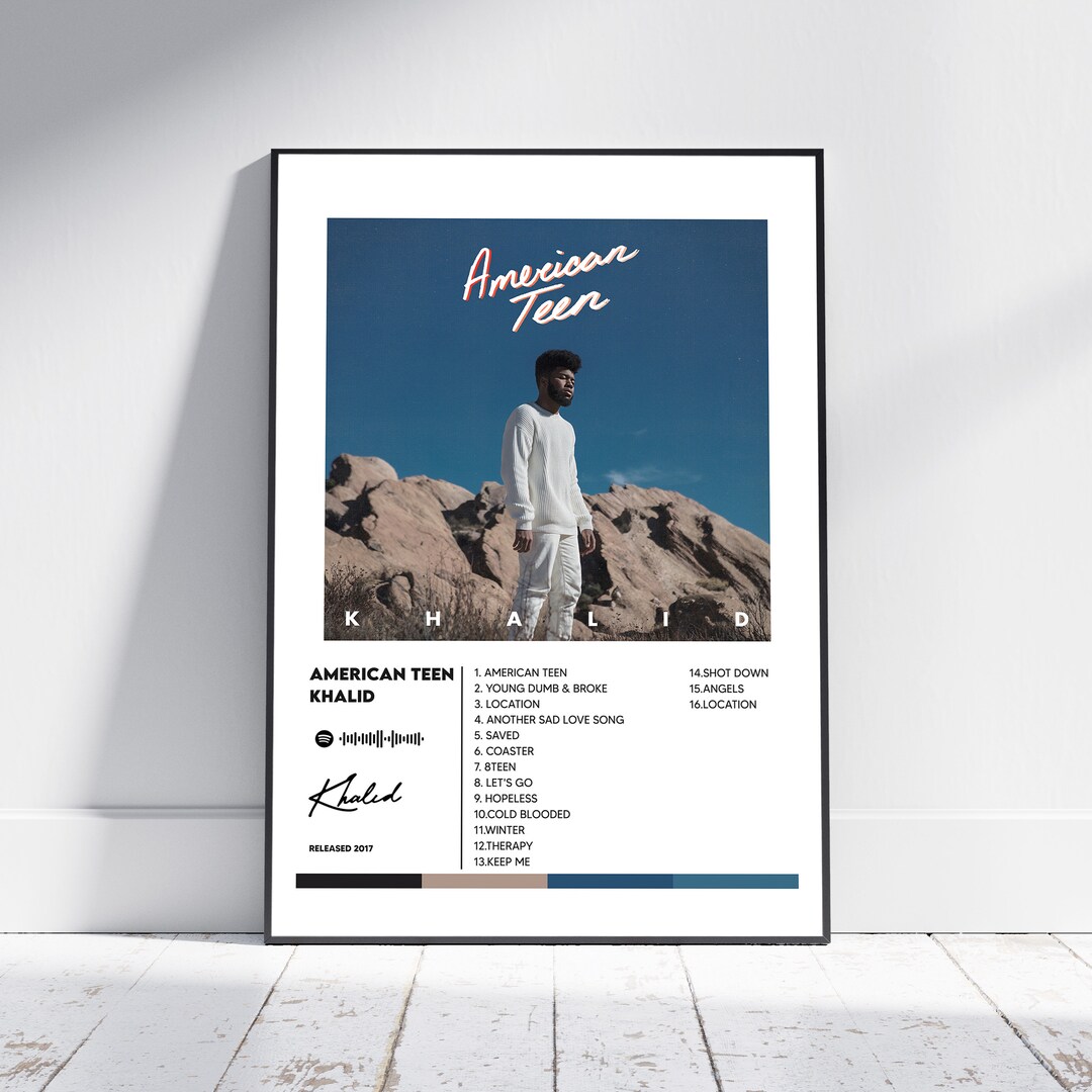 Khalid American Teen Album Cover Print Poster Minimalist Album Cover ...