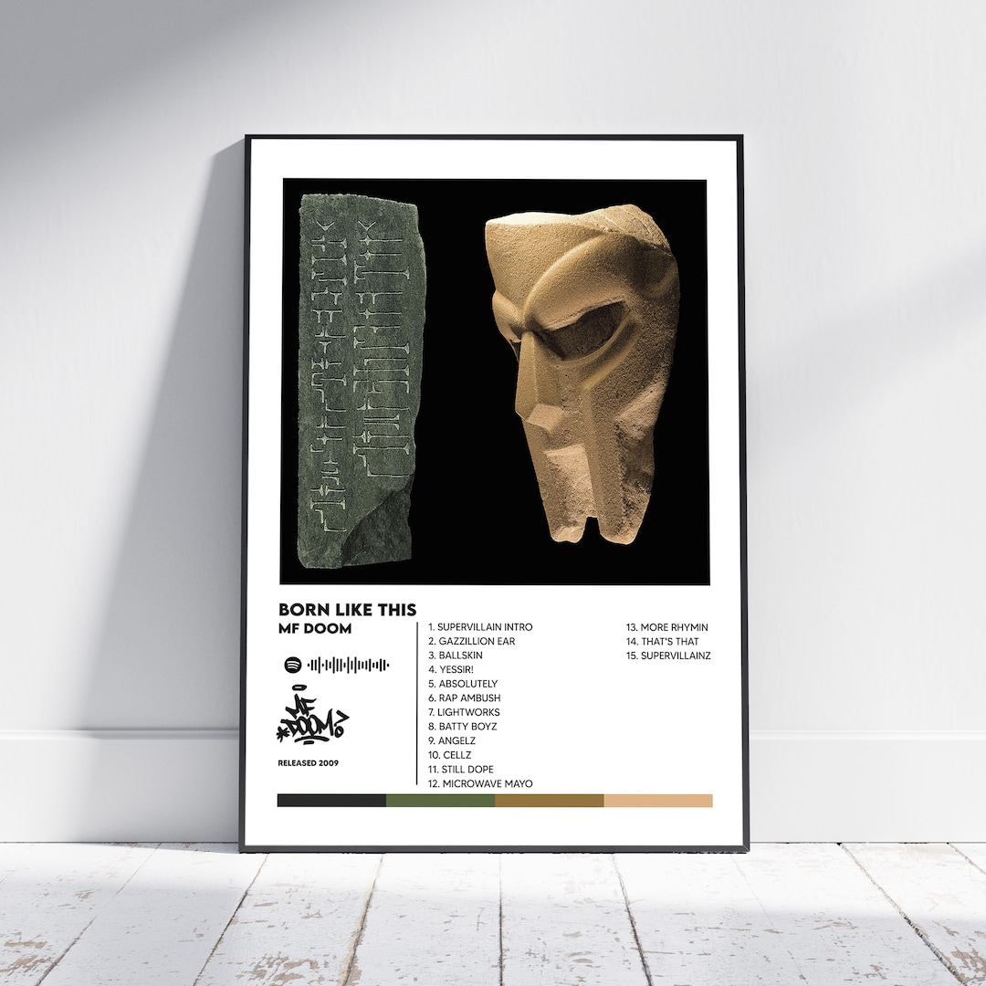Mf Doom Born Like This Album Cover Print Poster Minimalist Album Cover ...
