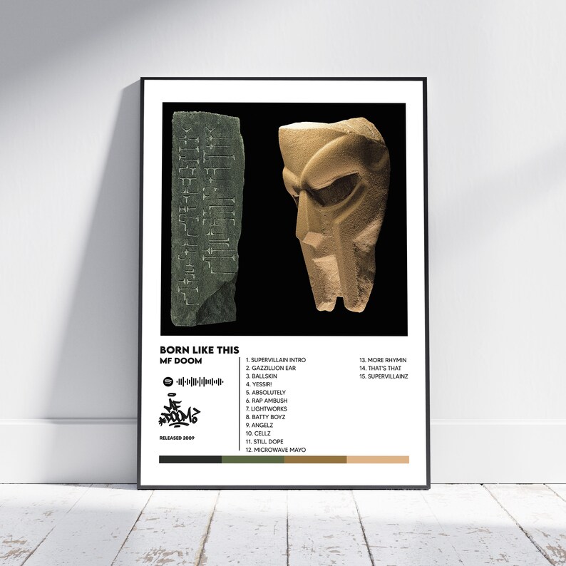 Mf Doom Born Like This Album Cover Print Poster Minimalist Album Cover Poster, Album Prints ...