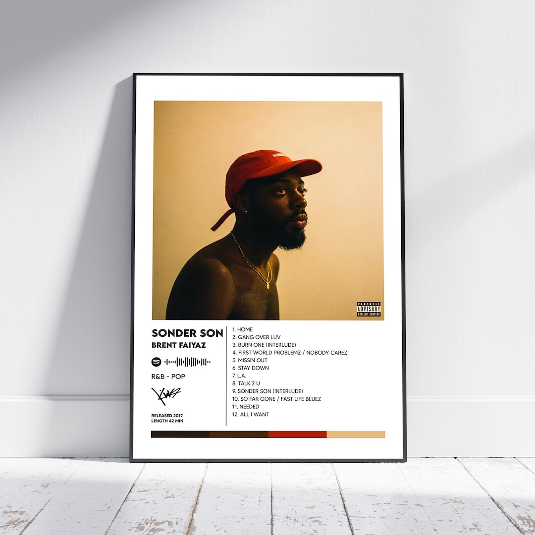 Brent Faiyaz Sonder Son Album Cover Print Poster Minimalist Album Cover ...